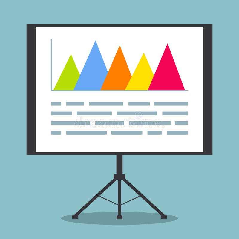 Presentation on Projection Screen with Data. Stock Vector ...