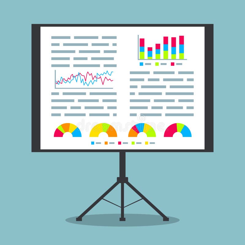 Presentation on Projection Screen. Stock Vector - Illustration of eps10 ...