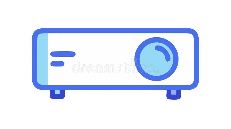 Presentation Projector Icon in Flat Design Style, Vector Design ...