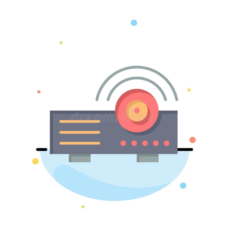 Presentation, Projector, Machine, Service Abstract Flat Color Icon ...