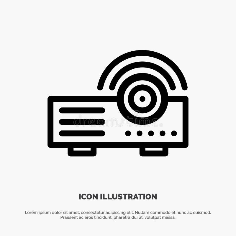 Presentation, Projector, Machine, Service Vector Line Icon Stock Vector ...