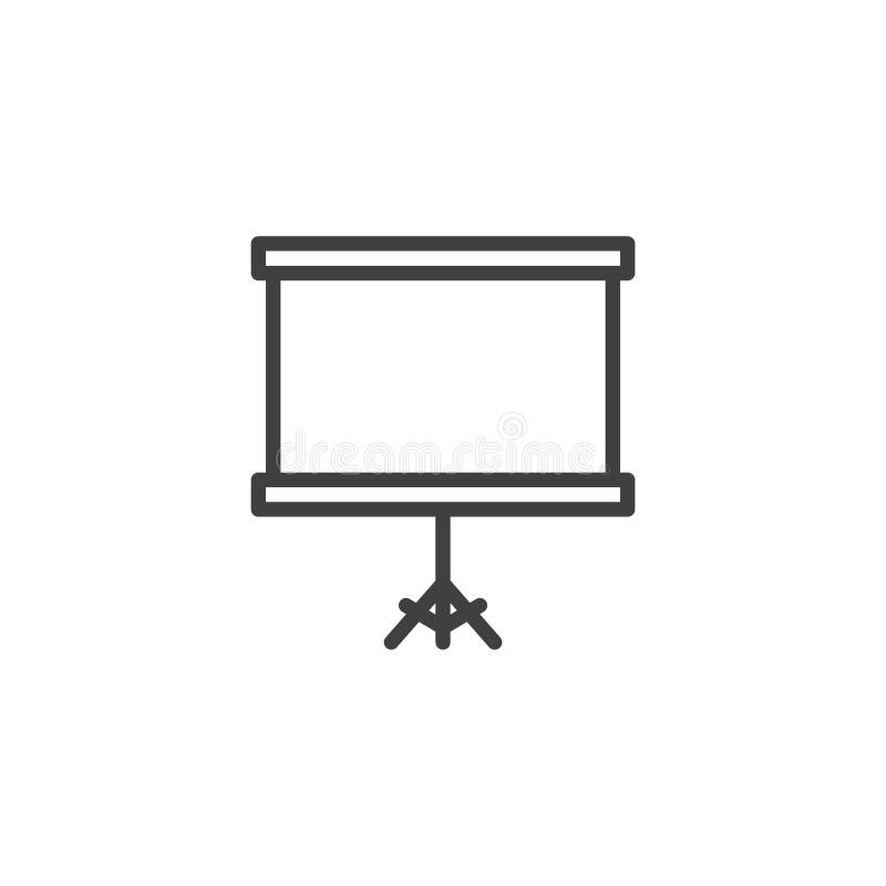 Presentation Projector Screen Vector Icon Stock Vector - Illustration ...