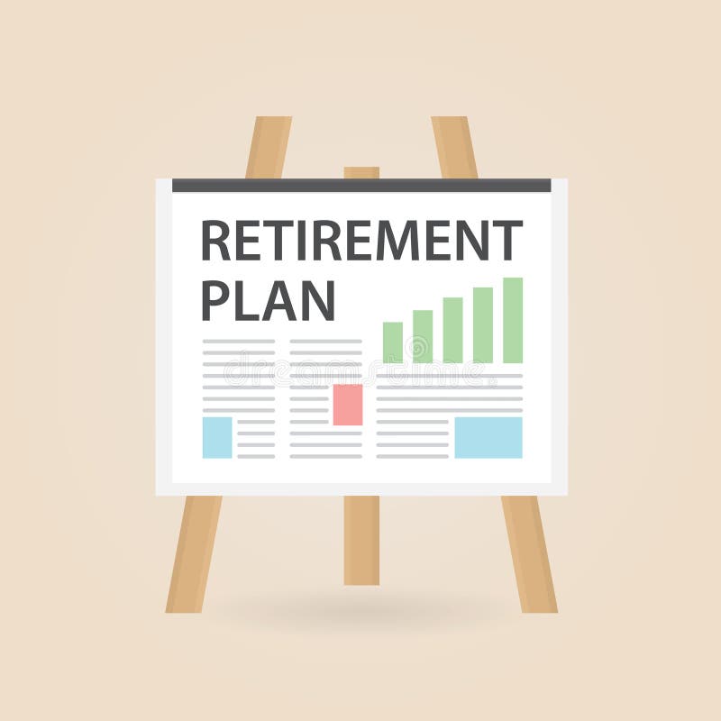 Presentation of Retirement Plan on Flip Chart Stock Vector ...