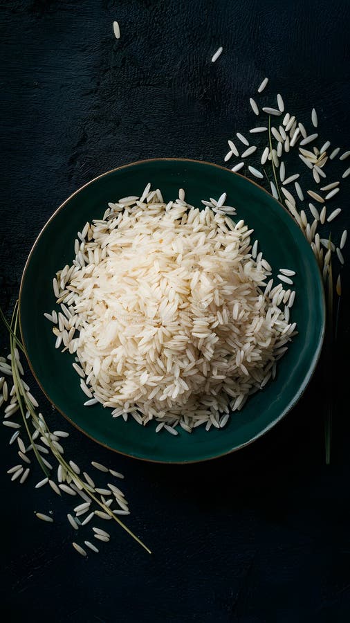 Presentation of Rice Grains Captured in Foodgraphy Stock Illustration ...