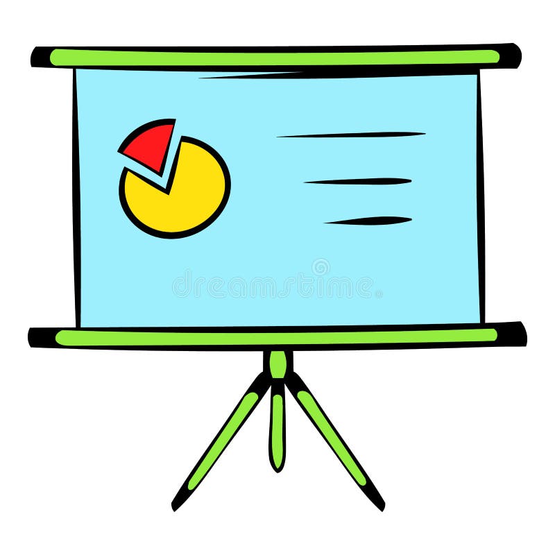 Presentation Screen Icon, Icon Cartoon Stock Vector - Illustration of ...