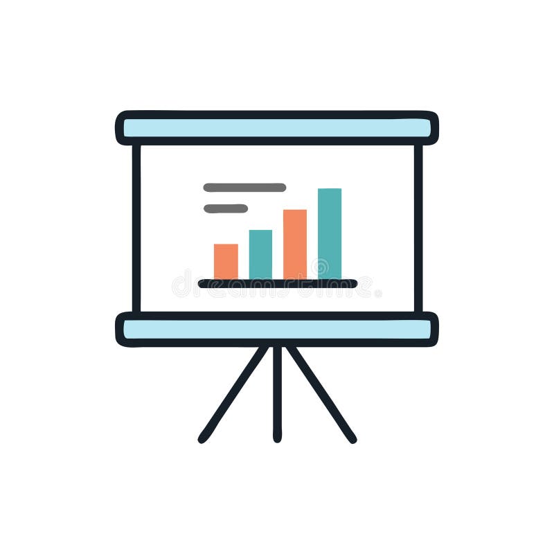 Presentation Screen Icon for Visual Displays Stock Photo - Illustration ...