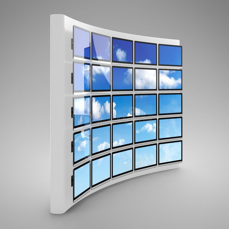 Presentation screen stock illustration. Illustration of white - 4111275