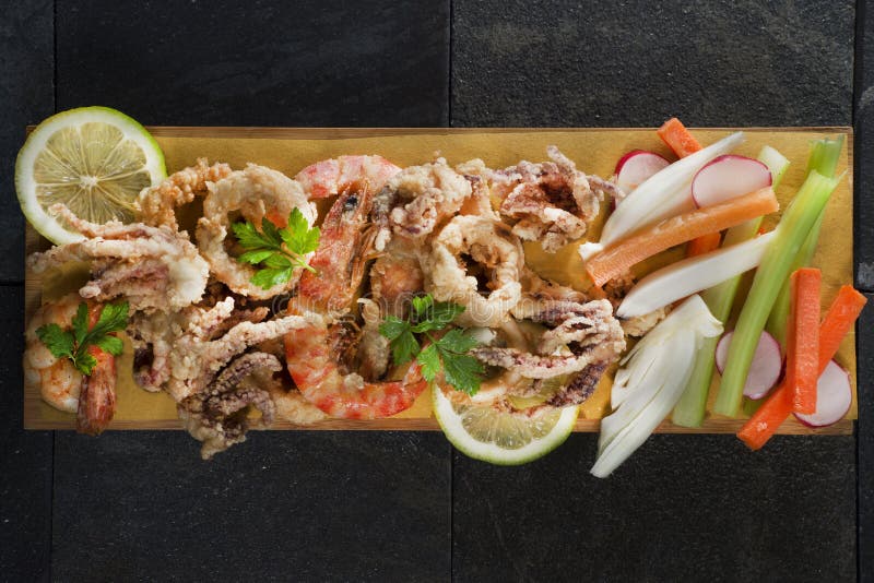 Mixed fried fish stock photo. Image of meal, lunch, food - 108908348