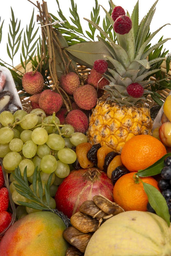 Presentation of a Selection of Fruits Stock Photo - Image of ripe ...