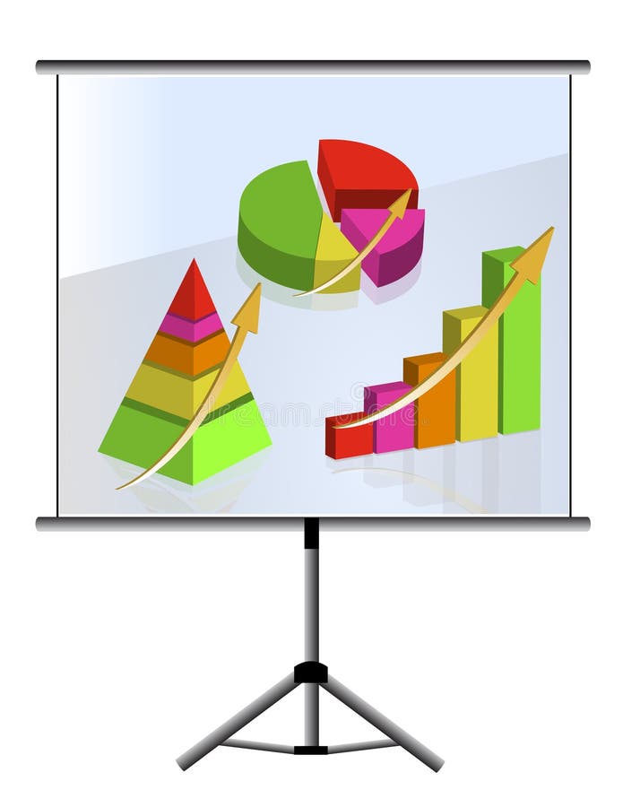 Presentation set of graphs stock vector. Illustration of block - 20018550