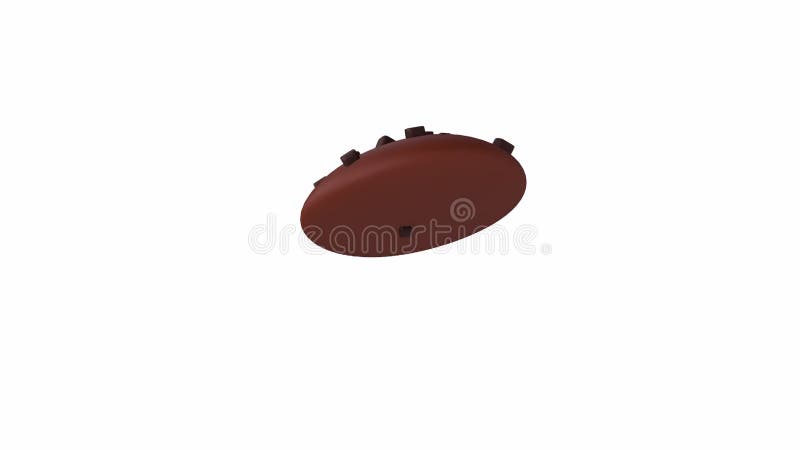 Detailed 3D Rendering of a Chocolate Cookie with Textured Toppings ...