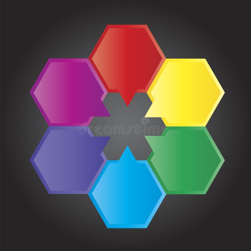 Presentation of Six Colored Blocks Stock Vector - Illustration of ...