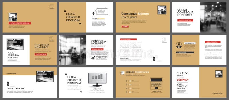 Presentation and Slide Layout Background. Design Brown Color Modern ...