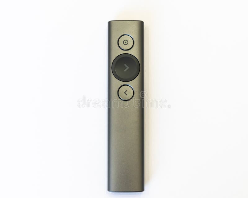 Presentation Slide Remote Control on White Background Stock Photo ...