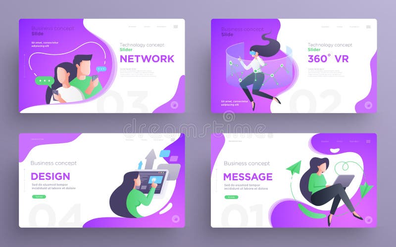 Presentation Slide Templates or Hero Pages for Websites, or Apps ...