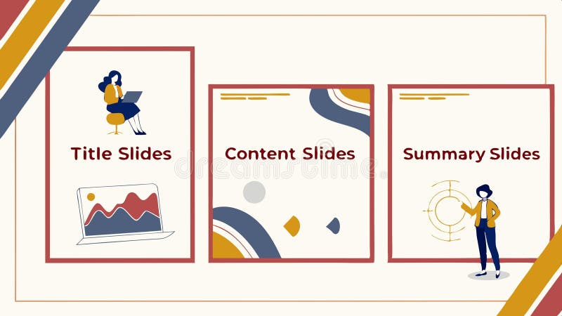 Presentation Slide with Title Content and Summary Sections, Vector ...