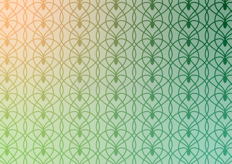 Green Line Pattern Set Art Abstract Background Stock Illustration ...