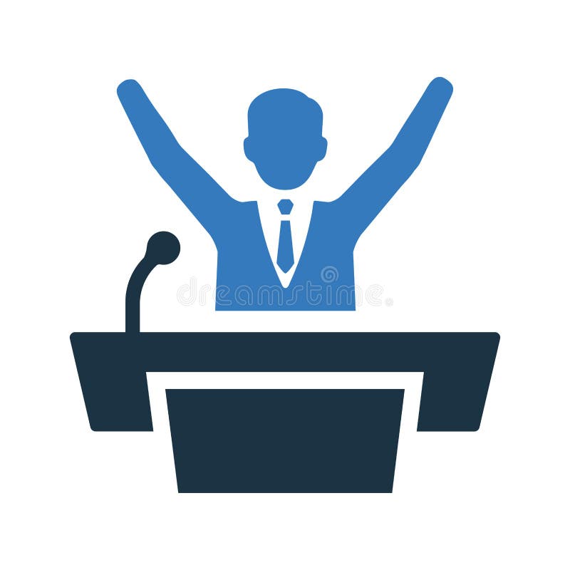 Presentation, Speech, Talk Icon. Editable Vector Graphics Stock ...