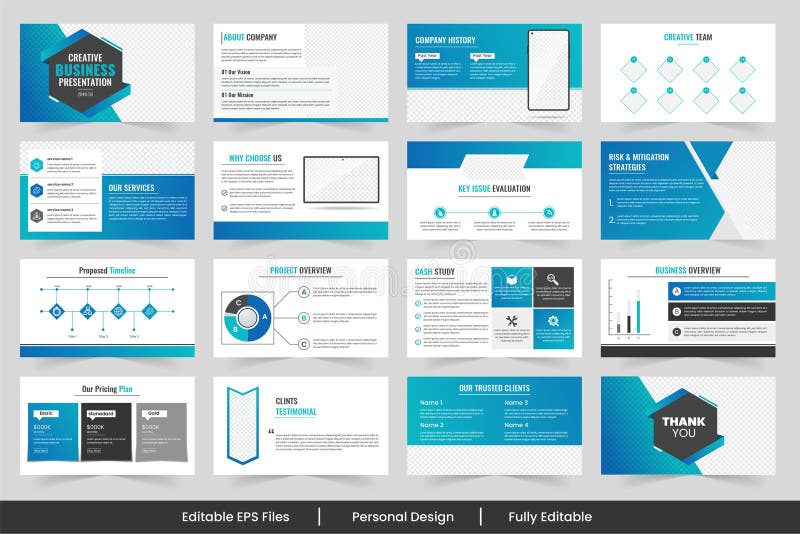 Porposal Slide Template Design Stock Illustrations – 4 Porposal Slide ...