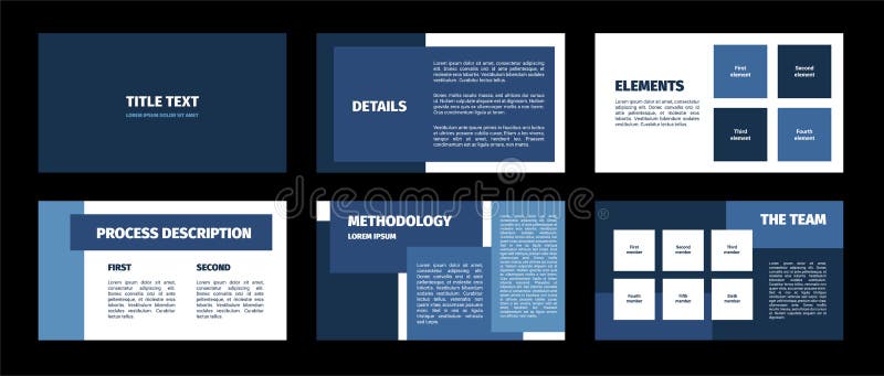 Blue White Presentation Slides Stock Illustrations – 382 Blue White ...