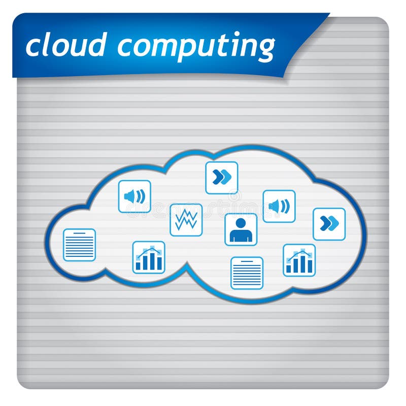 Presentation Template - Cloud Computing Stock Vector - Illustration of ...
