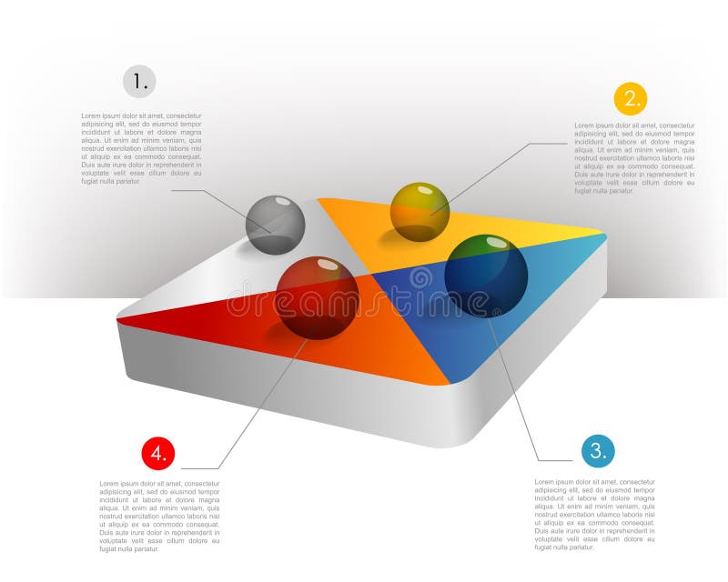 Presentation Template Hexagonal Graph. Pie Chart D Stock Vector ...