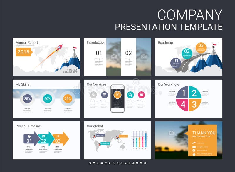 Presentation Template with Infographic Elements. Stock Vector ...