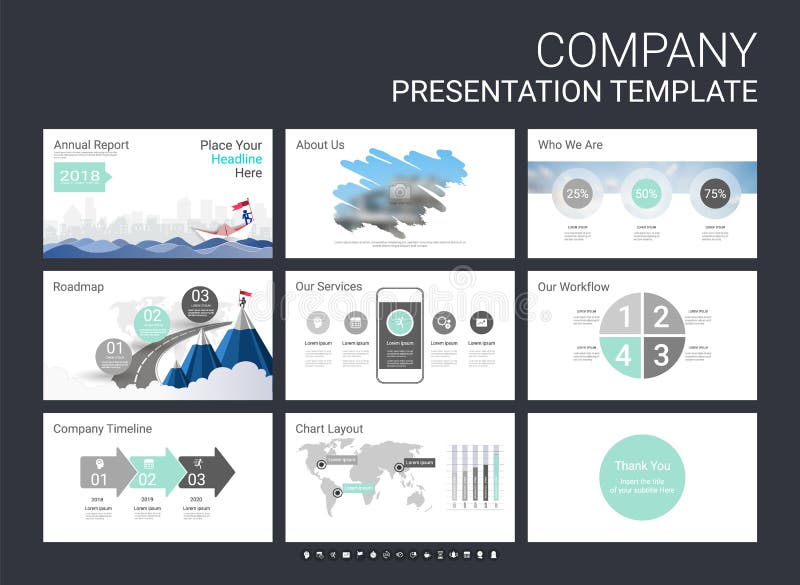 Presentation Template with Infographic Elements. Stock Vector ...