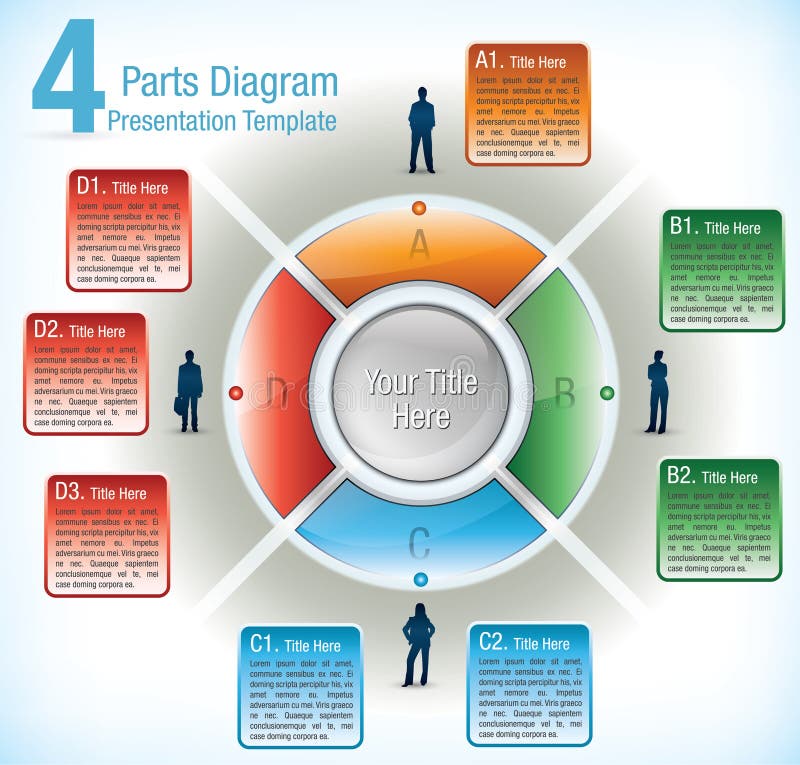 Segmented Wheel Template for Presentations Stock Vector - Illustration ...