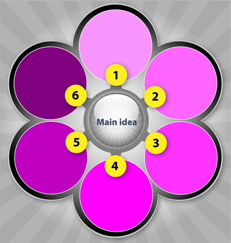 Presentation Template with Six Text Boxes Stock Illustration ...