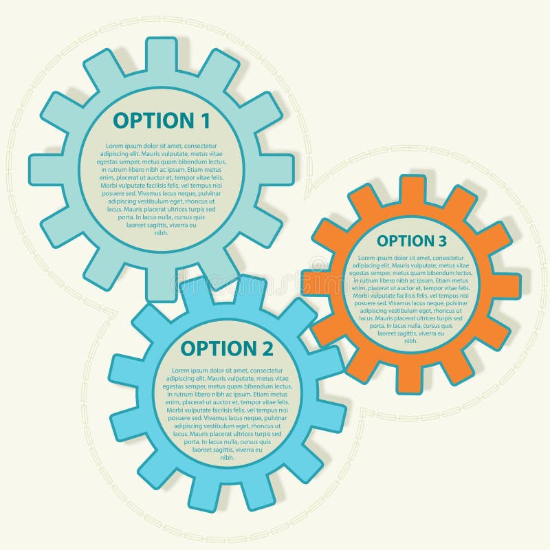 Presentation Template with Three Options. Vector I Stock Vector ...
