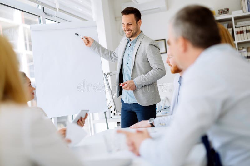 Presentation and Training in Business Office Stock Image - Image of ...
