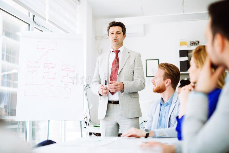 Presentation and Training in Business Office Stock Image - Image of ...