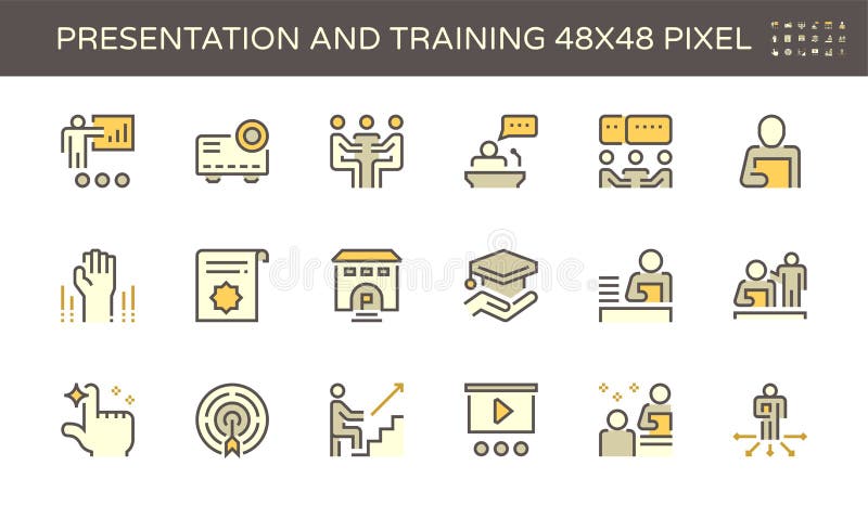 Presentation and Training Icon Stock Vector - Illustration of ...
