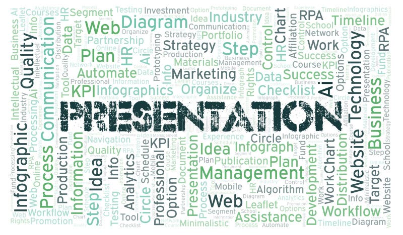 Presentation Typography Word Cloud Create with the Text only. Stock ...