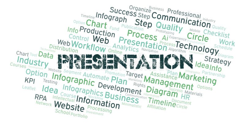 Presentation Typography Word Cloud Create with the Text only. Stock ...