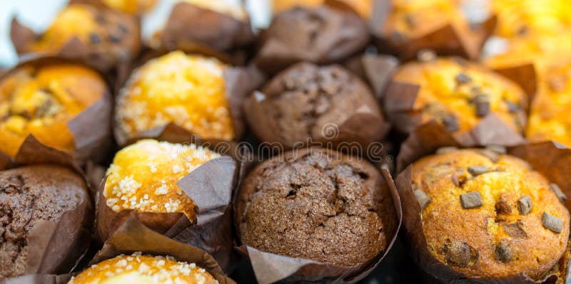 Cute Assortment of Muffins Close Up Stock Photo - Image of meal, fruit ...