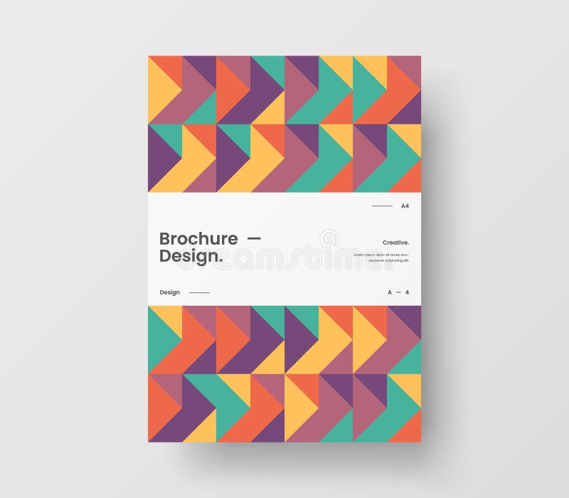 Presentation Vector A4 Front Page Mock Up. Report Cover Abstract ...