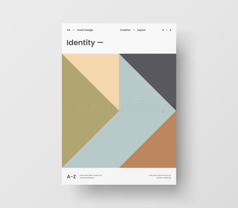 Presentation Vector A4 Front Page Mock Up. Report Cover Abstract ...