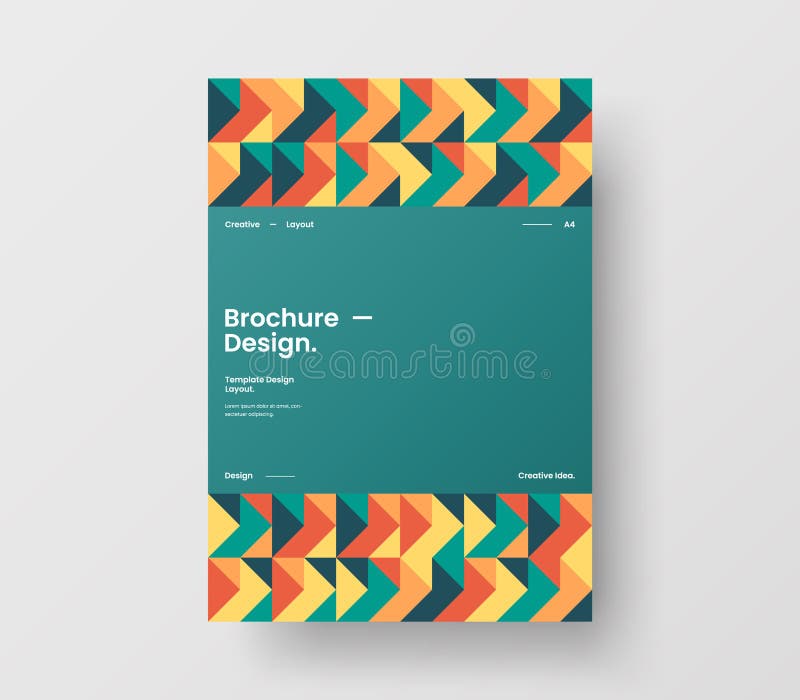 Presentation Vector A4 Front Page Mock Up. Report Cover Abstract ...
