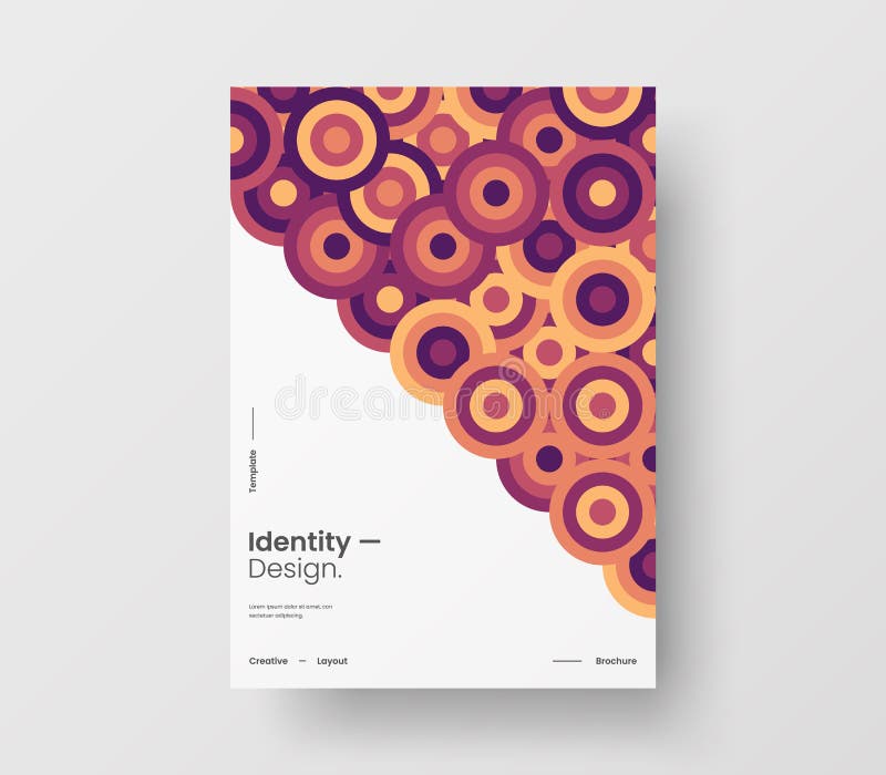 Presentation Vector A4 Front Page Mock Up. Report Cover Abstract ...