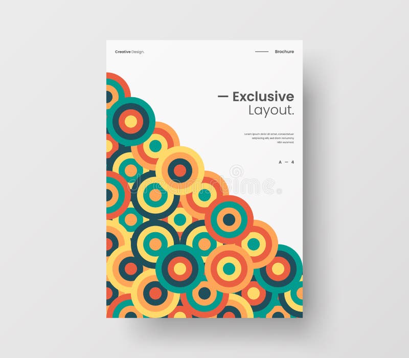 Presentation Vector A4 Front Page Mock Up. Report Cover Abstract ...