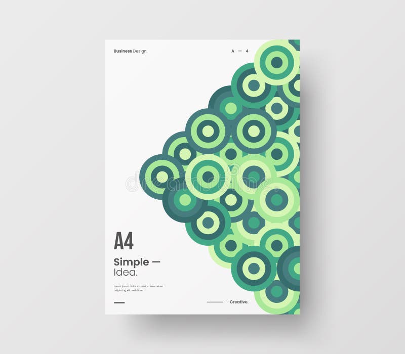 Presentation Vector A4 Front Page Mock Up. Report Cover Abstract ...
