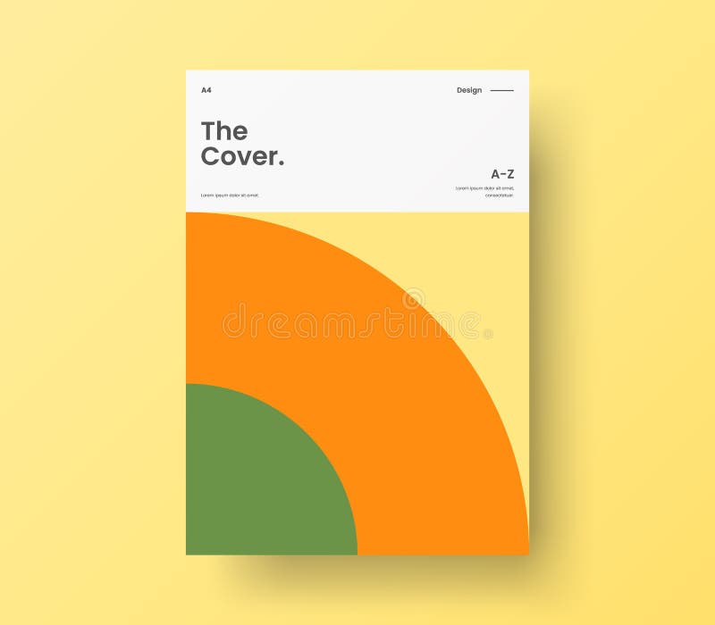 Presentation Vector A4 Front Page Mock Up. Report Cover Abstract ...