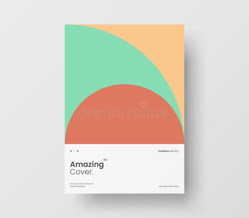 Presentation Vector A4 Front Page Mock Up. Report Cover Abstract ...