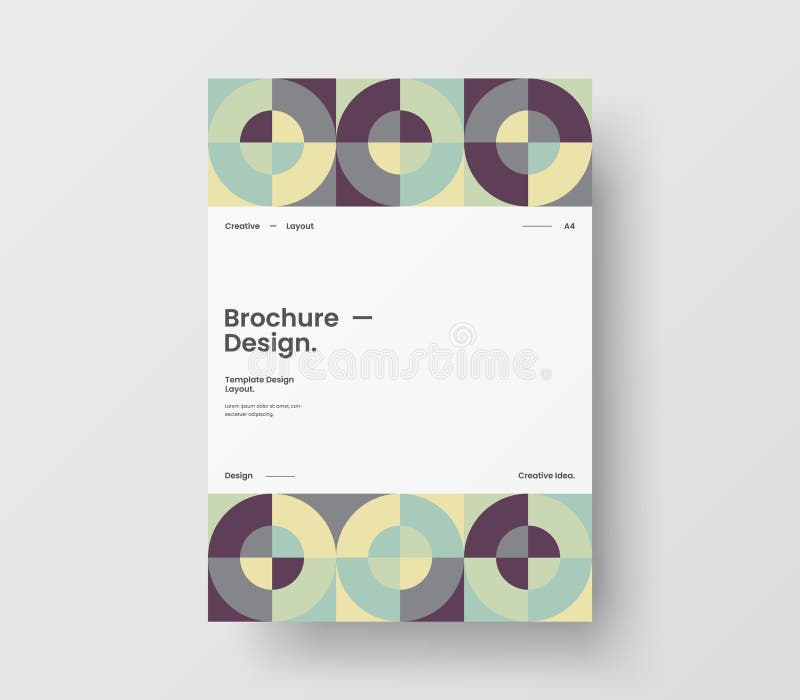 Presentation Vector A4 Front Page Mock Up. Report Cover Abstract ...