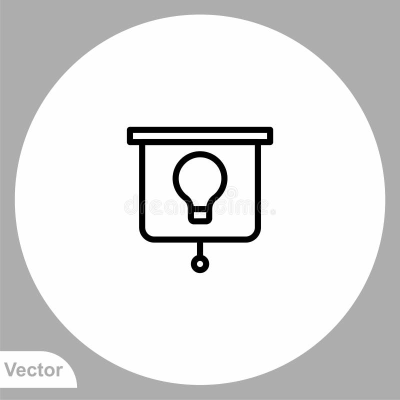 Presentation Vector Icon Sign Symbol Stock Vector - Illustration of ...