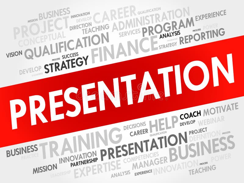 Presentation word cloud stock illustration. Illustration of concept ...