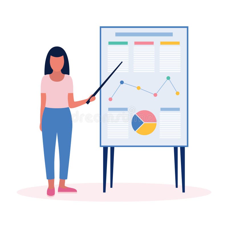 Presentation stock vector. Illustration of manager, presentation ...