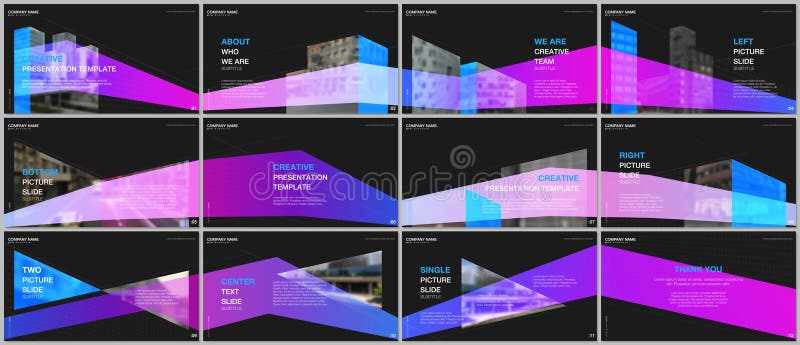 Presentations Design, Portfolio Vector Templates with Architecture ...